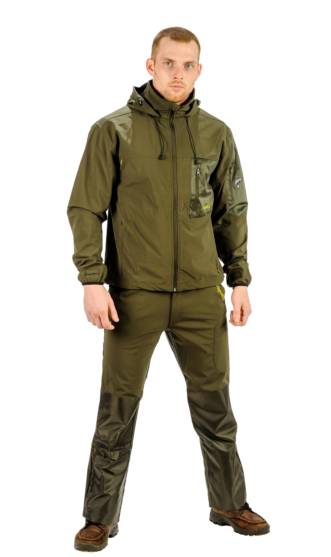 Демисезонный костюм для рыбалки и охоты Aquatic К-01 (Soft Shell, хаки ...
